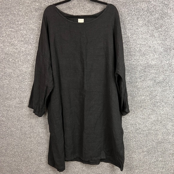 Meg By Design | Dresses | Meg By Design Black 0 Linen Tunic Top ...